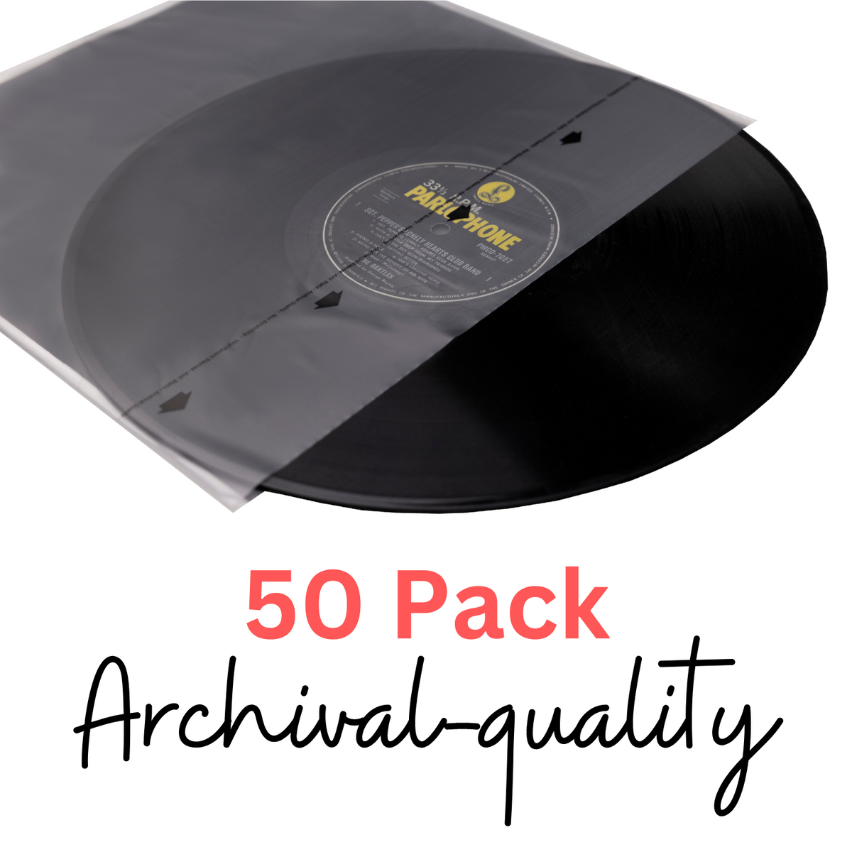 200 Pack Black Archival Grade 12" Record Inner Sleeves – Spin Chemistry