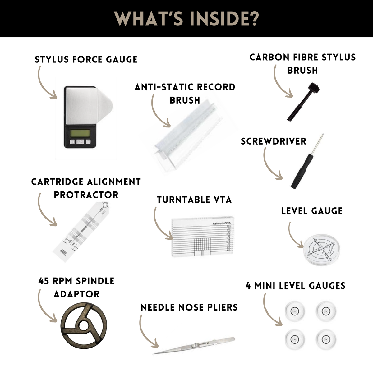 Vinyl Record Turntable Tool Kit – Spin Chemistry